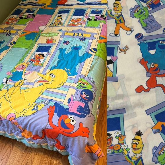 Sesame Street | Bedding | Vintage Sesame Street 3 Piece Set Twin Sheets ...